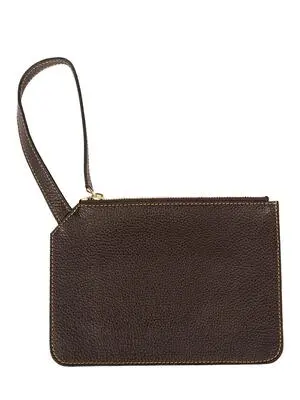 SJW BAGS LONDON Marissa Leather Clutch/wristlet - Brown
