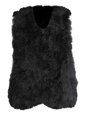 NINA NIEVES Ostrich Feather Vest