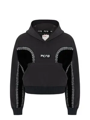 PCFG Paneled Hoodie - Black