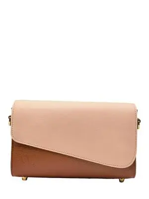 RISEMBERG Cal·la Modular Leather Bag With Rose Lina Flap - Pink/brown