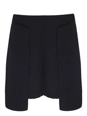 MADEBYZA Asymmetric Cut Detailed Shorts - Black