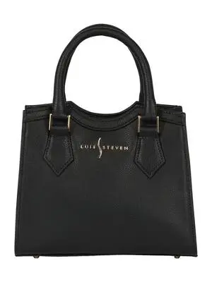 LUIS STEVEN Donna's Mini Pebble Leather Tote - Black