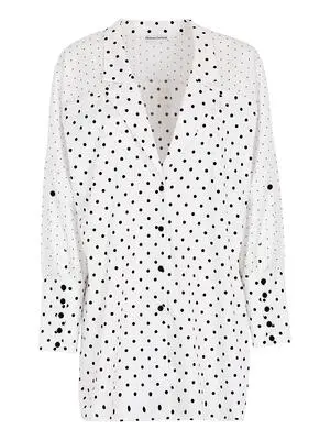 HELENE GALWAS Gale Printed Blouse - White