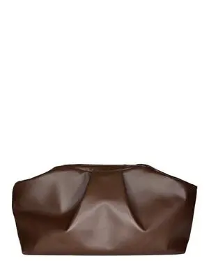 RUJ HERITAGE Puffy Nappa Leather Clutch - Brown