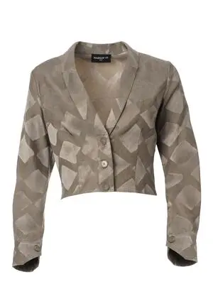 MARGOT VII Printed Button Down Blouse - Green