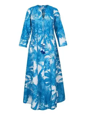 ANTRA DESIGNS Meilikki Sea Cotton Kaftan - Blue
