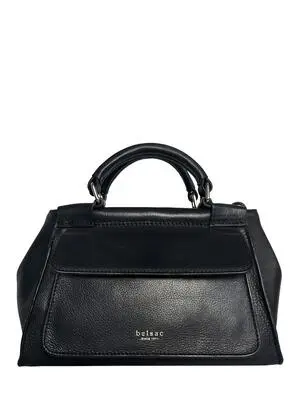 BELSAC Leather Crossbody Bag - Grey