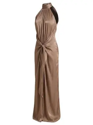 GLAM ON YOU Aladina Maxi Dress - Brown
