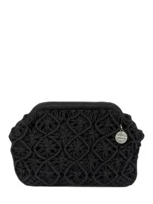 SPRINGMOONATELIER Macrame Handbag - Black