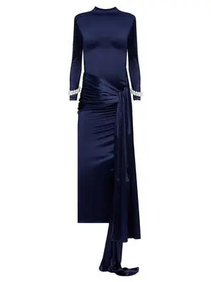 NUR KARAATA Dynasty Aurora Dress - Blue