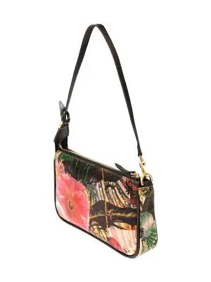 SJW BAGS LONDON Kenwood Floral Print Mini Shoulder Bag - Black