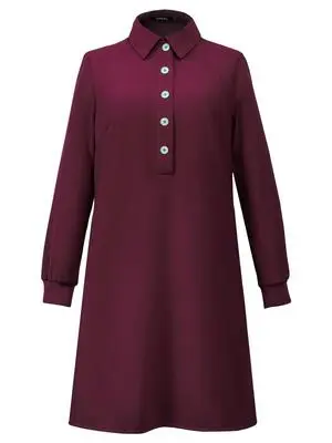 SMART AND JOY Polo Shirt Dress - Red