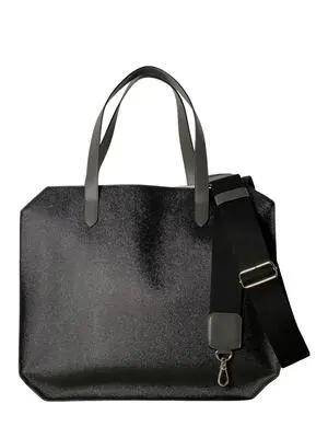BELL'INVITO Leather Tote Bag Black