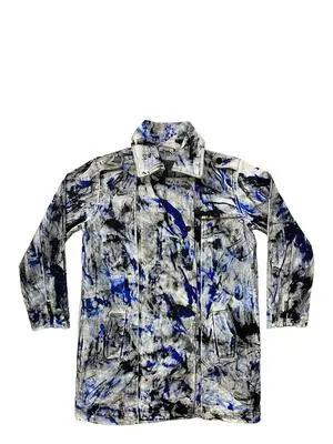 ZASTASTUDIO Raw Denim Oversized Jacket - Blue/white