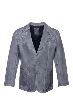 ZASTASTUDIO Leather Blazer - Grey