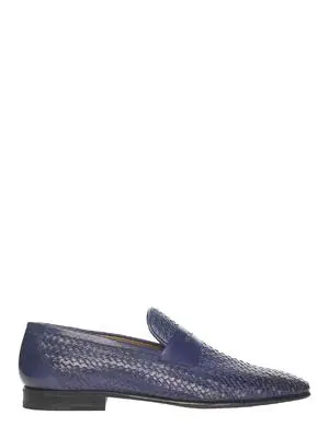 MARIANO SHOES Plaited Leather Loafers - Blue