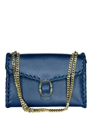 RUJ HERITAGE Shoulder Bag With Chain Strap - Blue