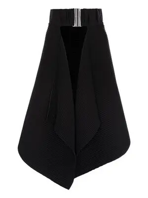 SILVIA SERBAN Panel Skirt In Pleated Crepe - Black