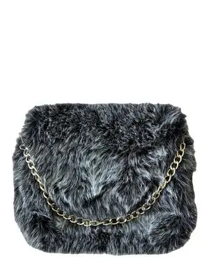 LINDSAY NICHOLAS NEW YORK Arlo Faux-fur Clutch - Black