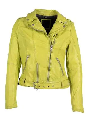 Mauritius Wild Rf Leather Jacket - Green