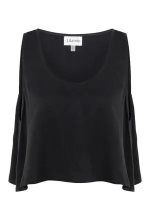 LILAMIE Soho Loose Fit Tank Top - Black