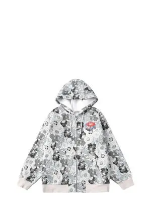 VERYRARE Flora Frostbite Zip-up Hoodie - Grey