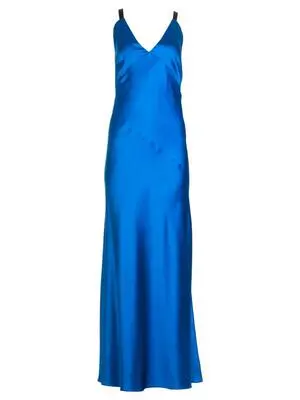 ROSES ARE RED Joi Silk Gown - Blue