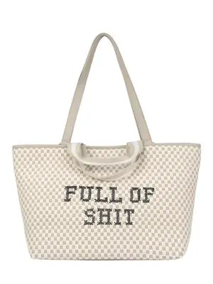 LILLY LOVES Embroidered Shopper With Inner Pouch - Grey