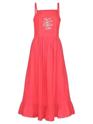 EM & SHI Em & Shi Embroidered Strap Dress