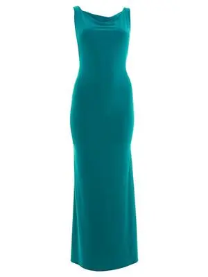 CHIARELLA Long Sleeveless Gown With Open Back - Green