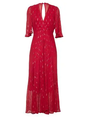 ROSE & NANCY Talia Sparkle Maxi Dress - Red