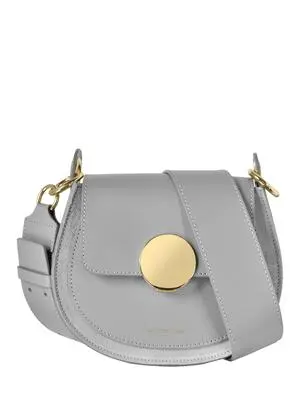 LE PARMENTIER Yucca Suede And Leather Shoulder Bag - Grey