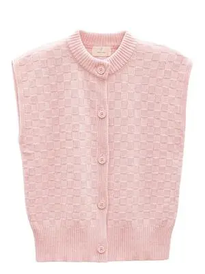PERALUNA Yvette Buttoned Knit Vest