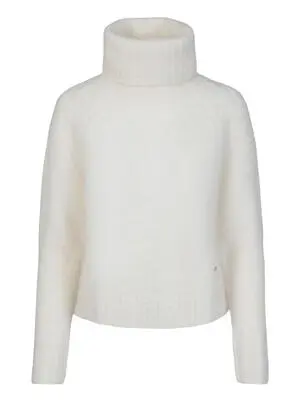 TIRILLM Mohair Turtleneck Pullover - White