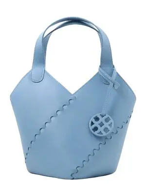 ORANGE CUBE Modern Basket Top Handle Bag - Blue