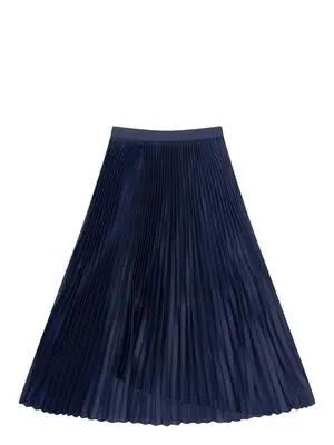 ROCH PEREL Wrap Pleated Midi Skirt - Blue