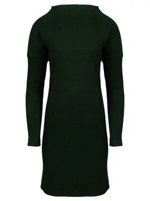 OH!ZUZA NIGHT&DAY Ribbed Cotton Blend Mini Dress - Green
