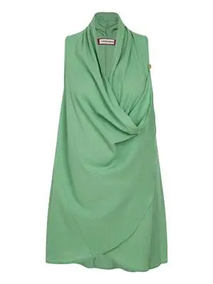 UNEXPECTEDONE Wrapped Waterfall Tunic - Green
