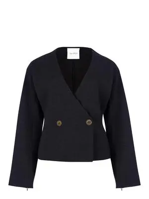 SALANIDA Galante Knitted Merino Wool Blazer - Black