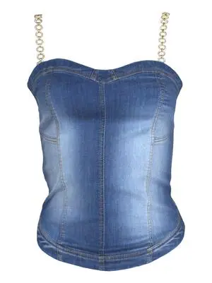 LALIPOP DESIGN Indigo Denim Crop Top