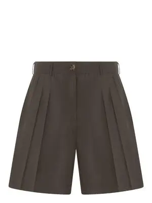 THISISU COLLECTION Lyla Tailored High-waisted Shorts - Green
