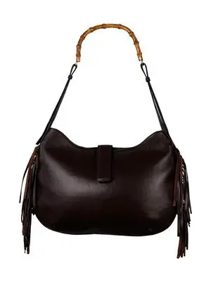 F3ROG BY RANA Maxi Fringe Gordon Bag - Brown