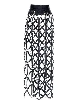 MY MOKONDO Melania Skirt With Metal Ring And Stud Details - Black