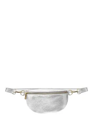BETSY & FLOSS Zadar Leather Crossbody And Waist Bag - Silver