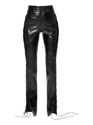 AGGI BY HALEWSKI Jo Rich Vegan Leather Pants - Black