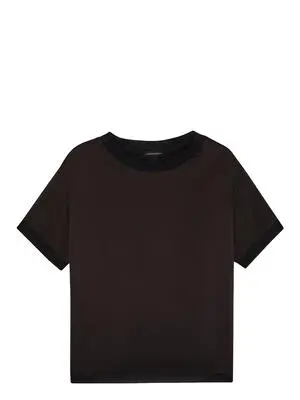 THE SUMMER EDIT Cloe Silk T-shirt - Black