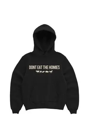 DONT EAT THE HOMIES Three D Pullover Hoodie - Black
