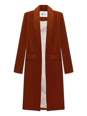 ROQAIA FASHION HOUSE Corduroy Blazer - Orange