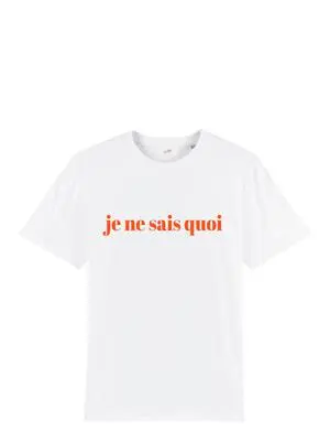 FANCLUB Je Ne Sais Quoi Retro Slogan T-shirt - White