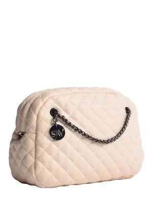 SJW BAGS LONDON Carlton Vegan Leather Quilted Handbag - Black